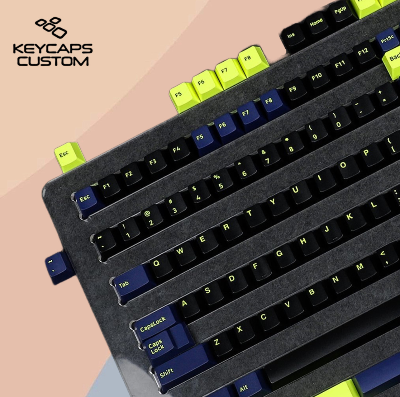 GMK PBT Keycaps Color Night Runner Samurai Doubleshot Keycap Set