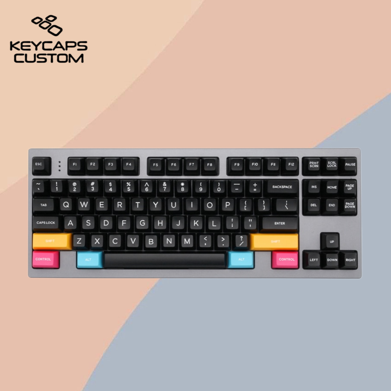 Beautiful ABS Domikey Simple White and Black Keycaps set