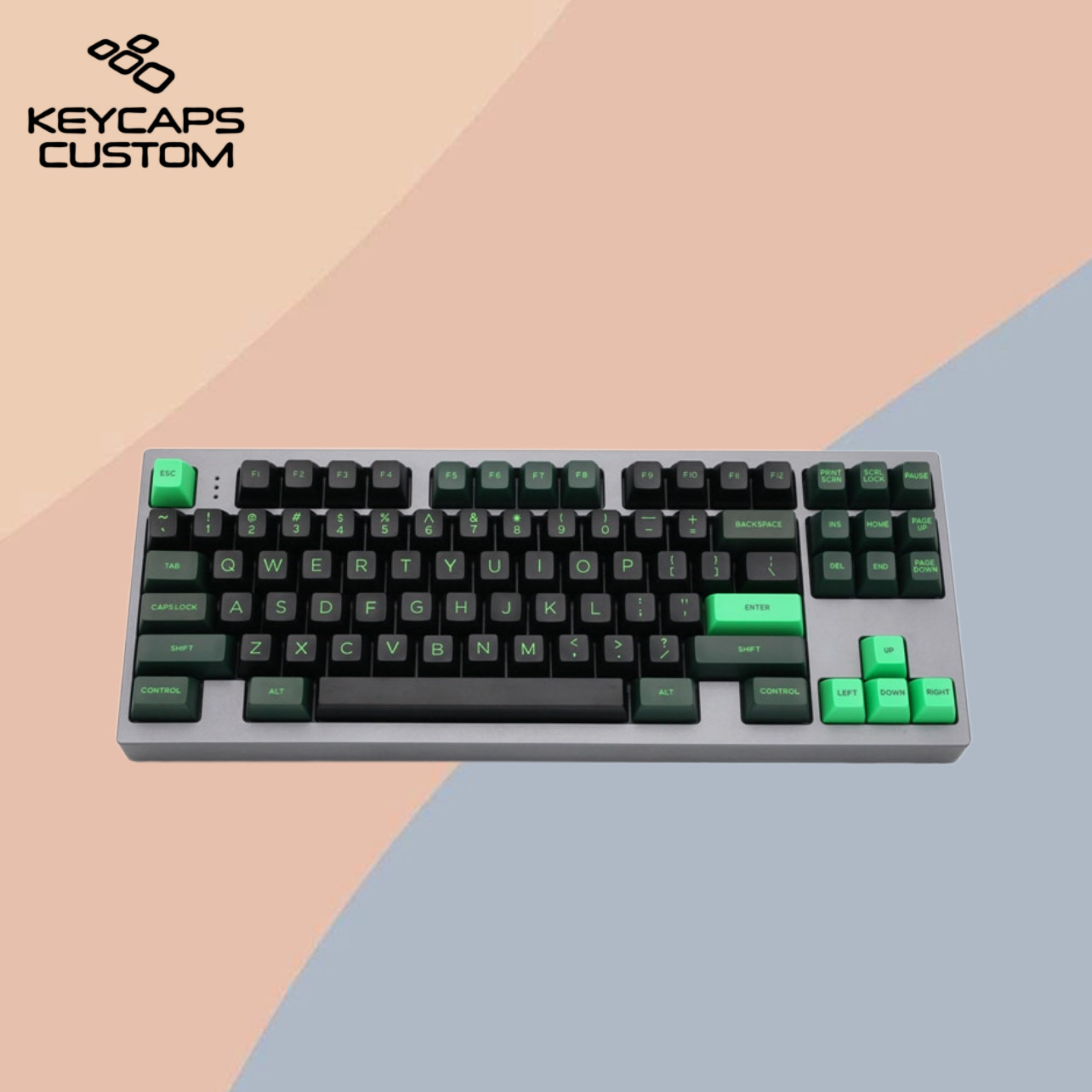 This Domikey Dolch Keycaps With Black And Green