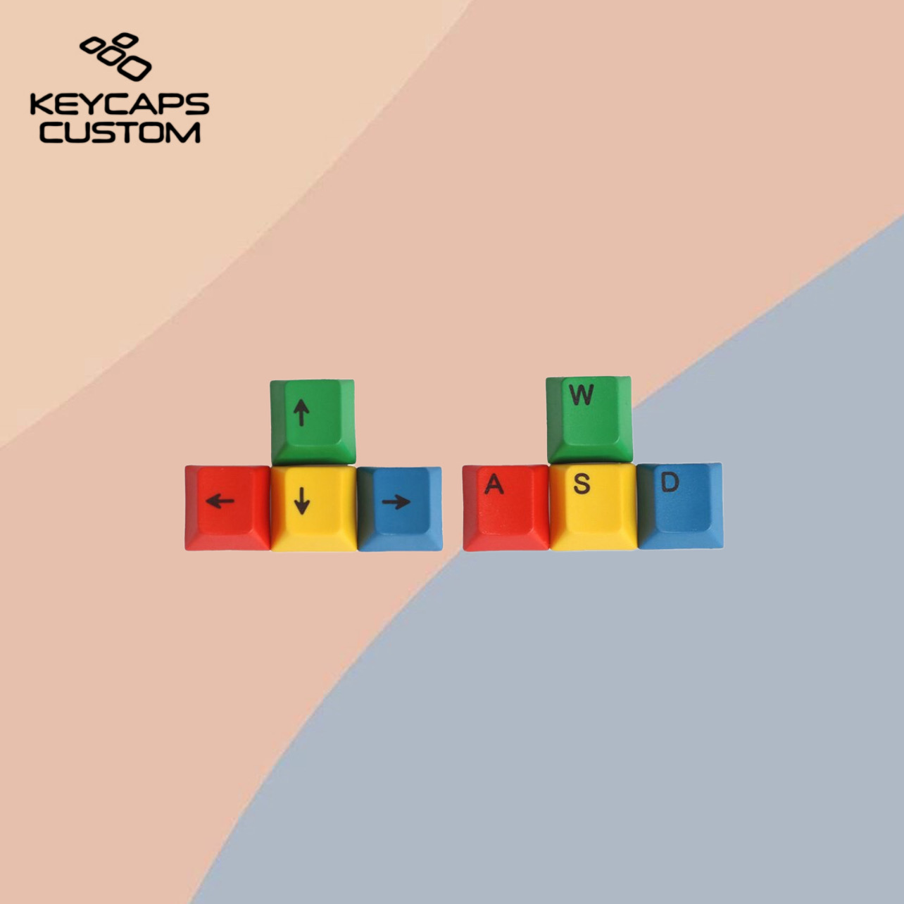 Beautiful RGBY Arrow and WASD keycaps kit to buy