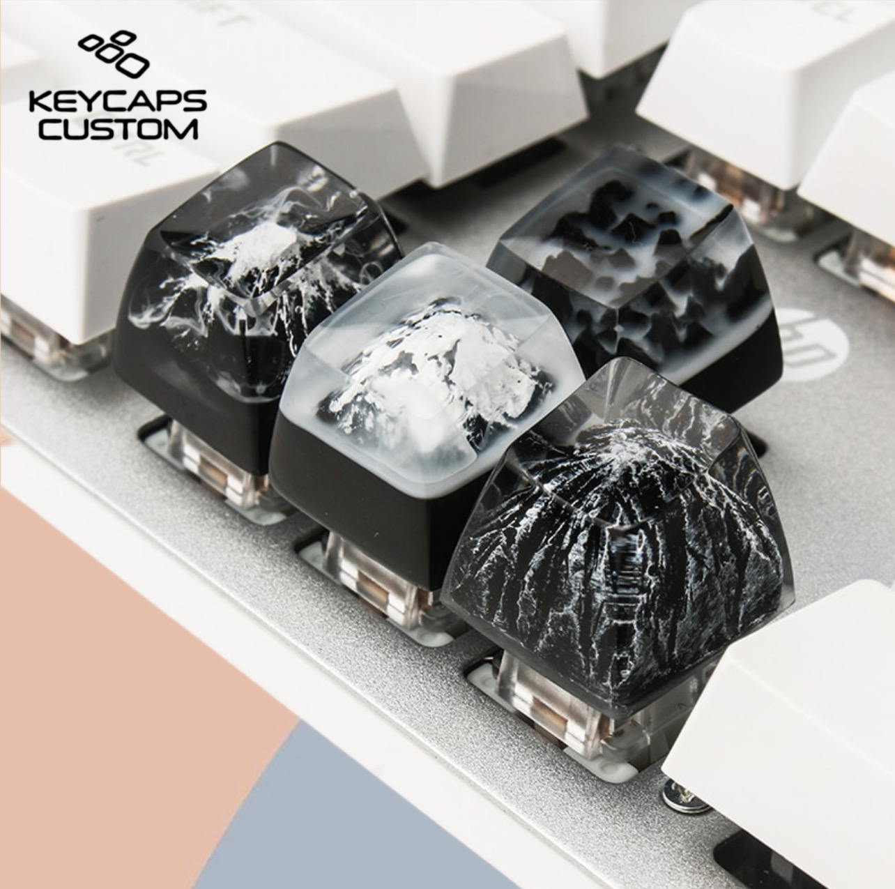 Resin Mountain Snow White Artisan Keycap