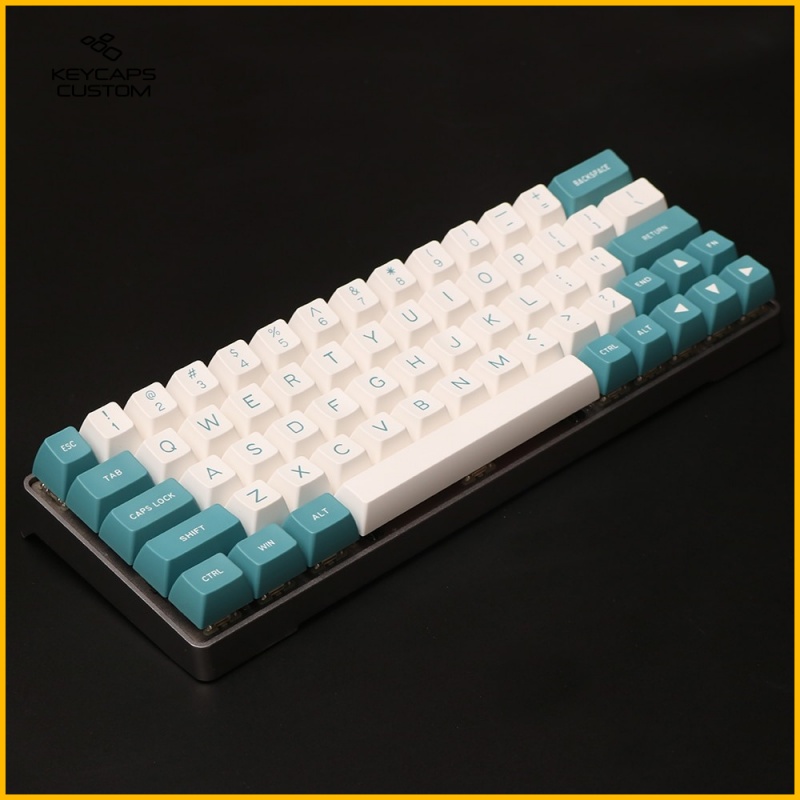 Maxkey SA keycap green and white Doubleshot PBT keycaps