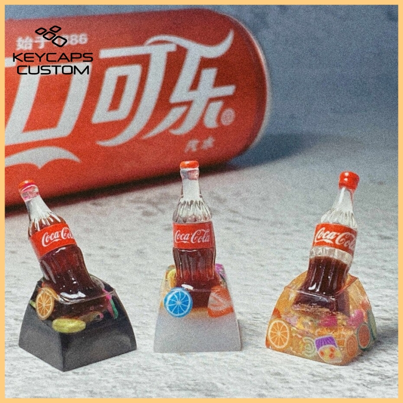 Cocacola and Fruits Summer Vibes Resin Artisan Keycaps