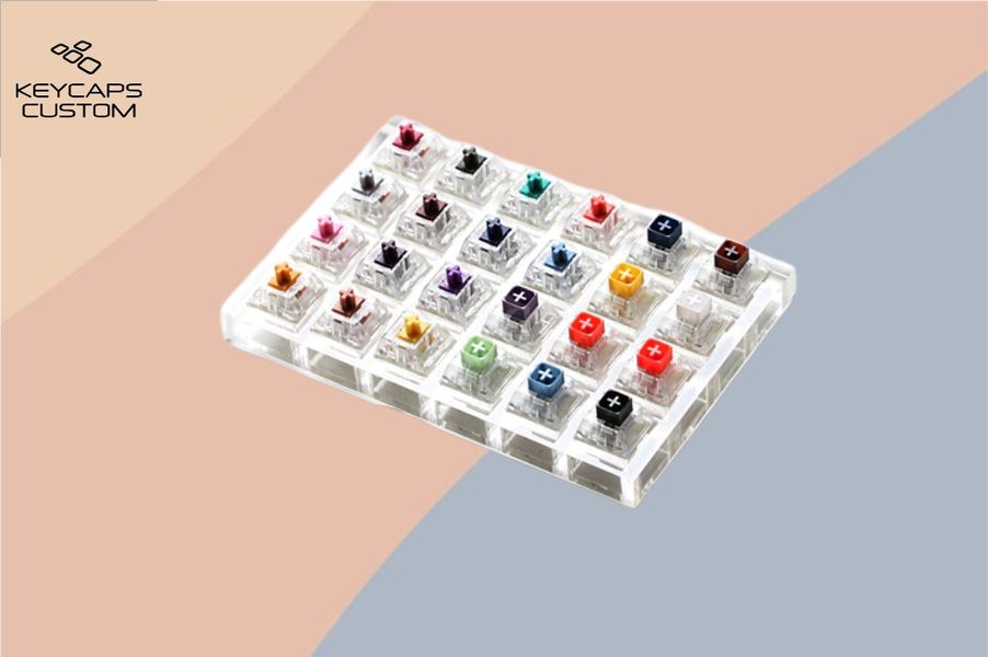 24 Switch Switches Tester With Acrylic Base Blank Keycaps For ...