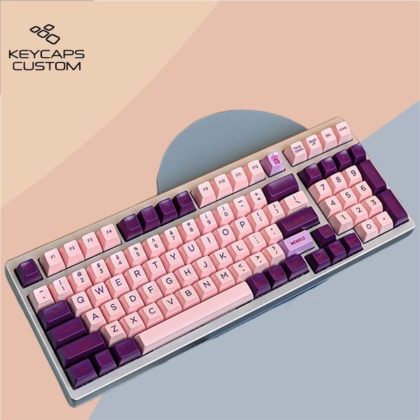 OPT Ultraviolet Mix Pink SA Profile PBT Keycaps Set