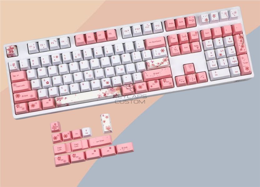 PBT Sakura Japanese 73 Keycaps Set