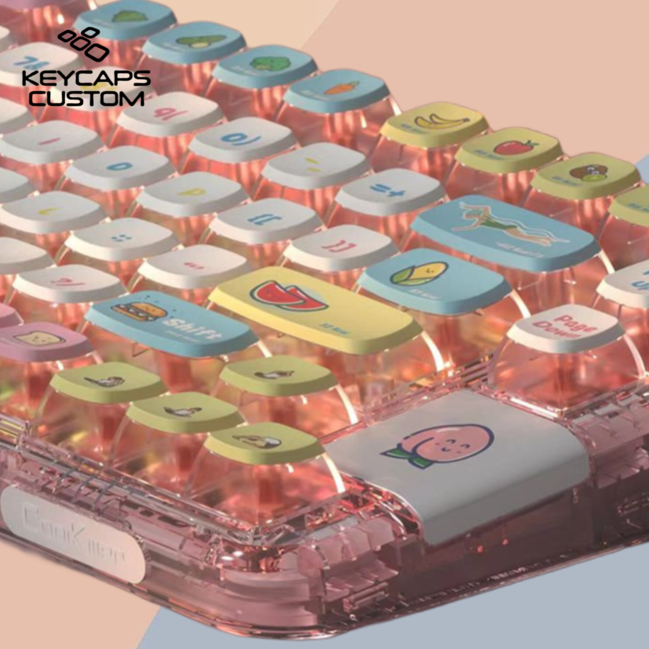 Cute food theme PBT Keycap set for Mechanical Keyboard.