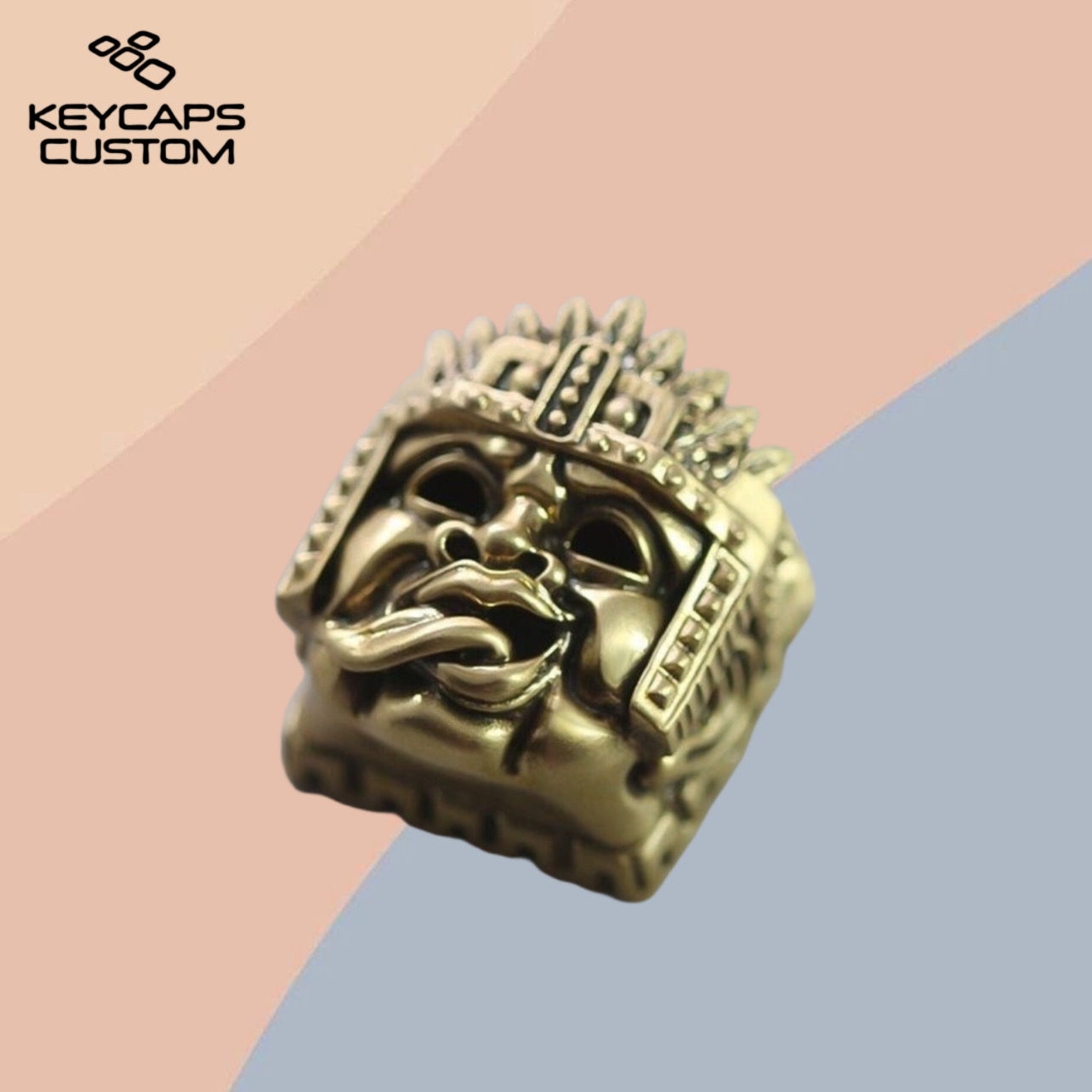Premium Solid Brass STONE COLOSSUS Keycap Handmade Custom for Cherry MX ...