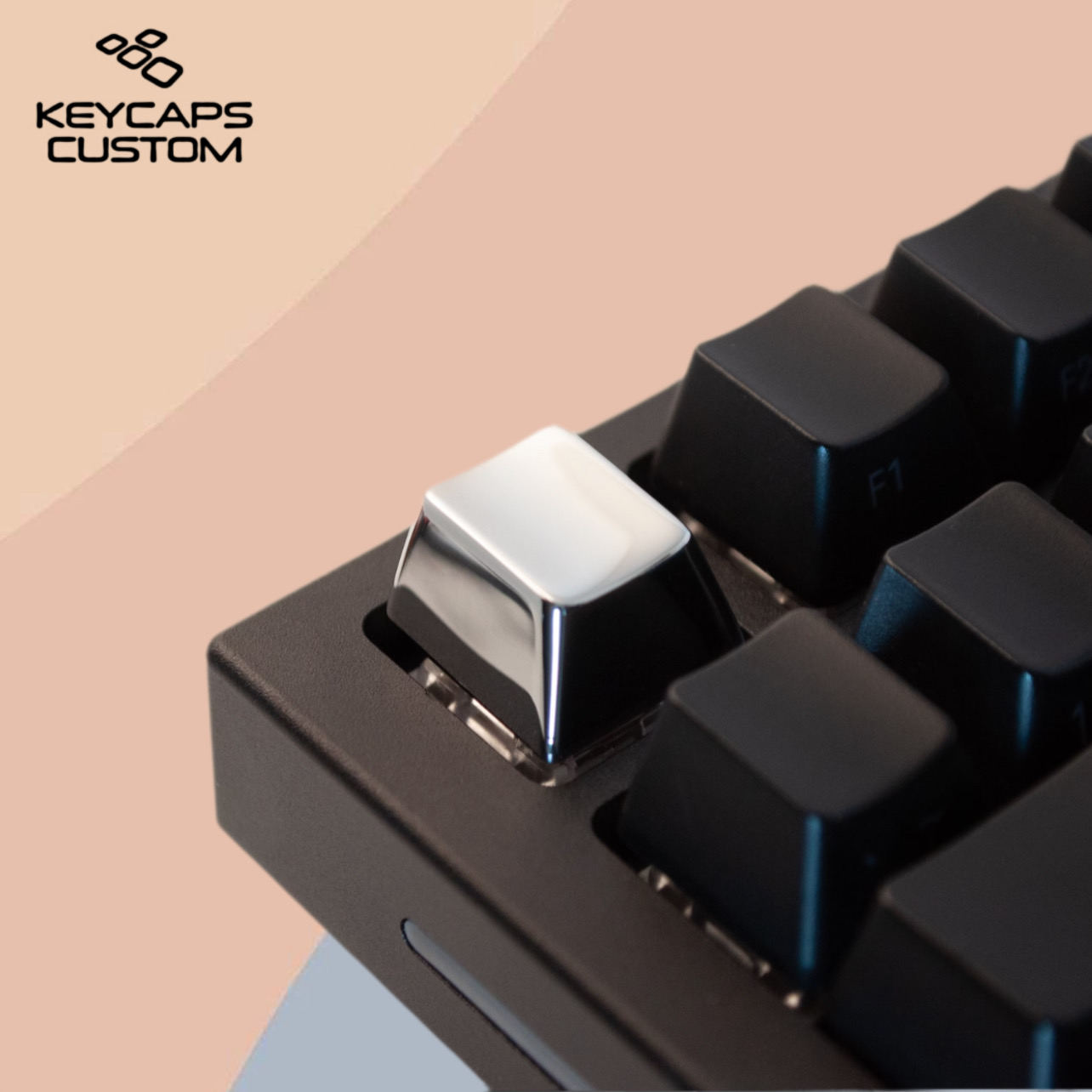 Sliver Plated Solid Steel Artisan Metal Keycap Cherry MX Mechanical Gaming