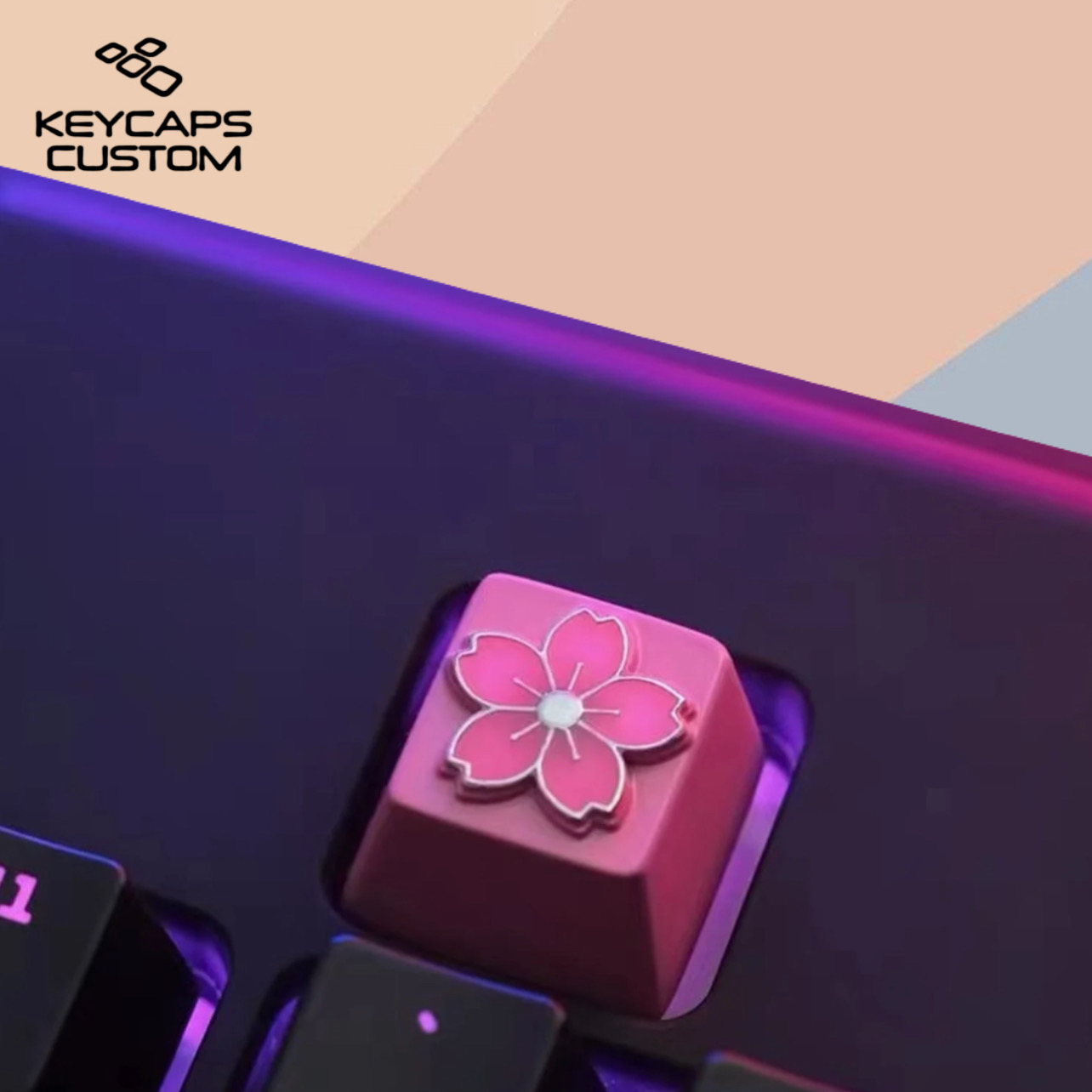 Pink Cherry Blossom (Sakura 樱花瓣) Keycap for MX Mechanical Keyboard