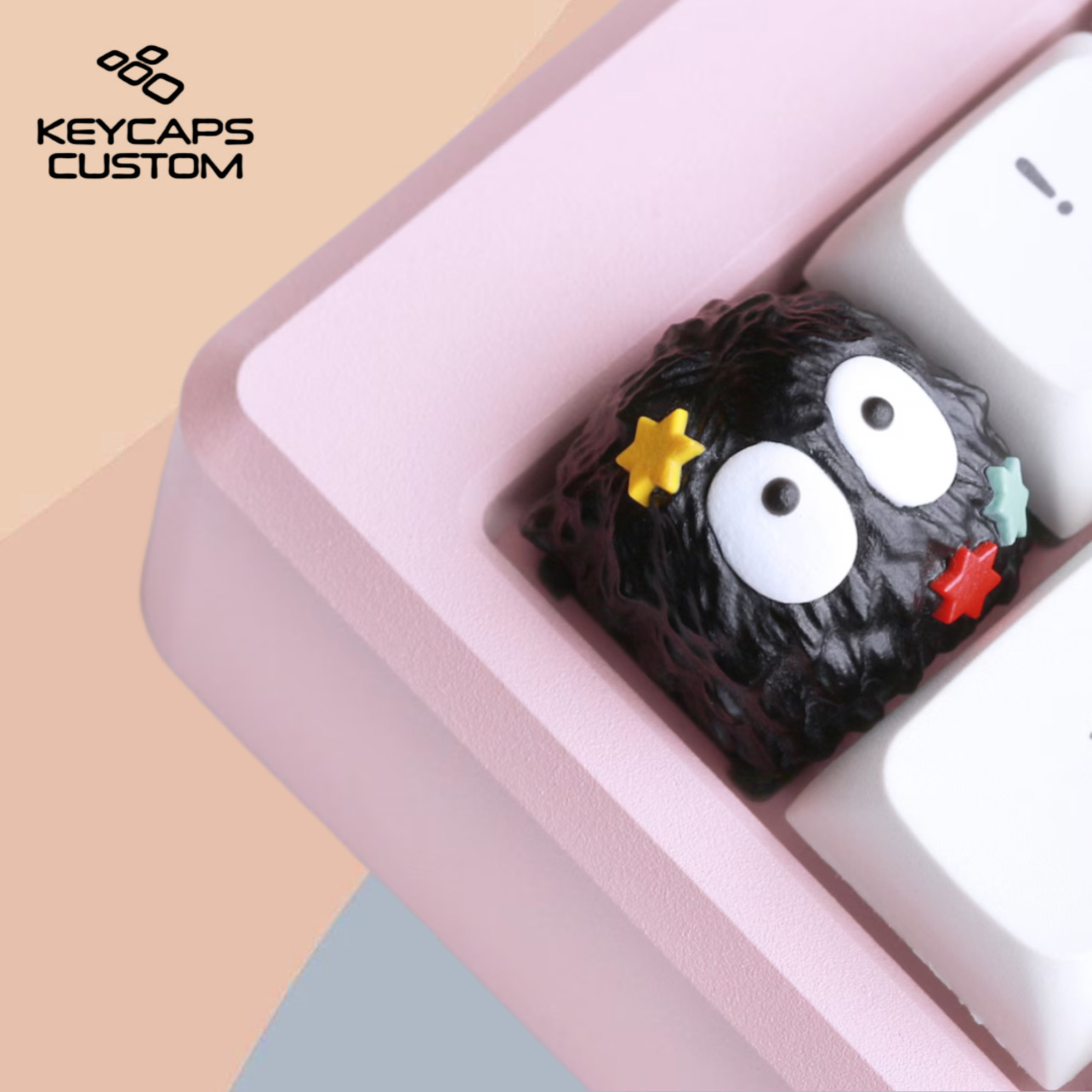 Soot Sprite keycap (Susuwatari) - Artisan Keycap for Cherry MX Keycap ...