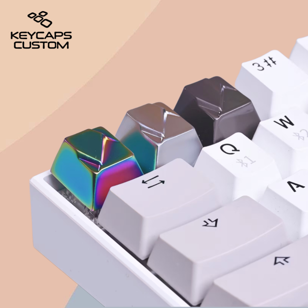 Custom Metal Keycaps, Zinc Alloy Artisan Keycap Unique Diamond Cutting ...