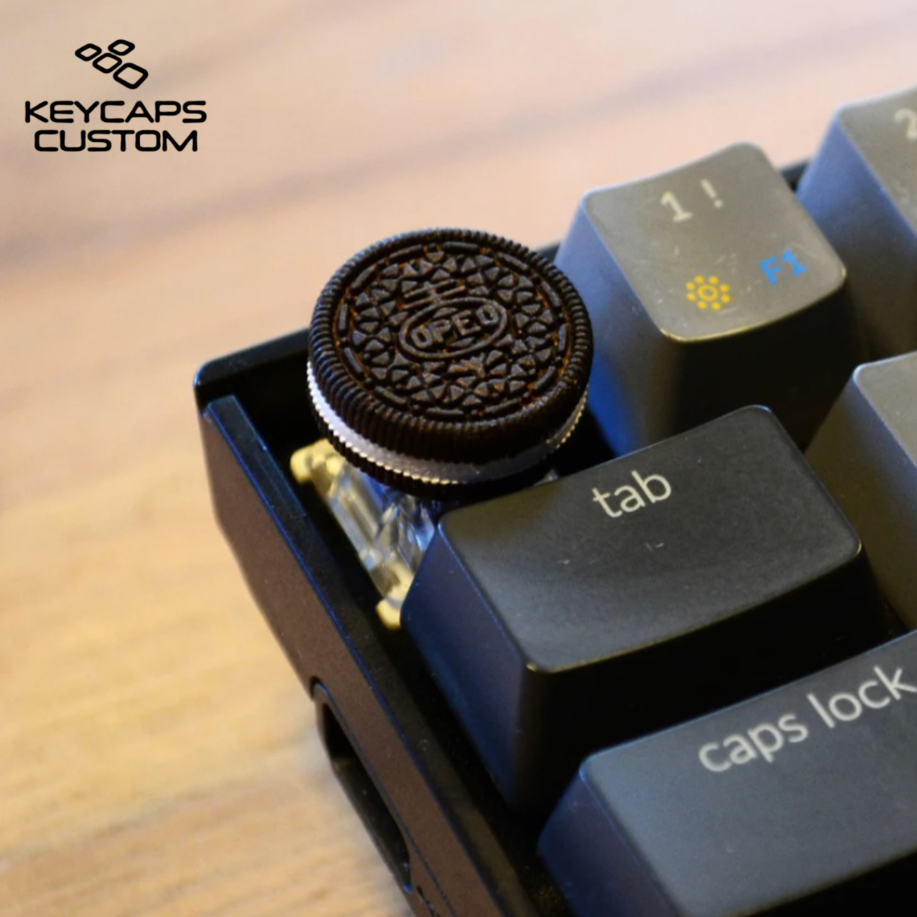The Sandwich Biscuit Cookie Artisan Custom Cherry MX Keycap