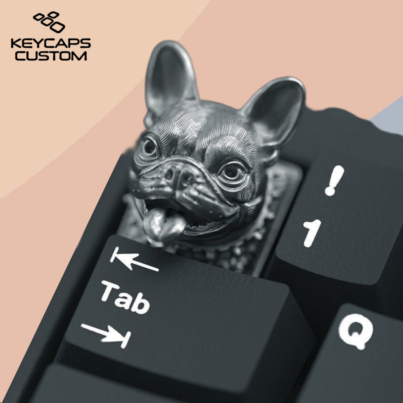 Custom Handmade Premium Solid Sterling Silver French Bulldog Keycap for ...