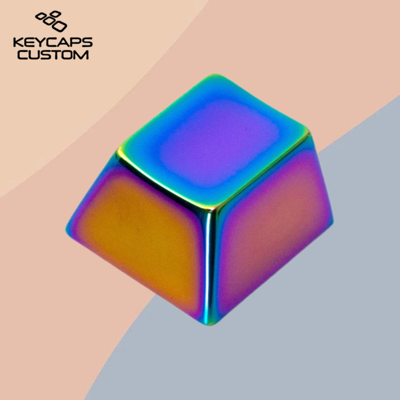 Rainbow Plated Solid Steel Artisan Metal Keycap Cherry MX Mechanical Gaming