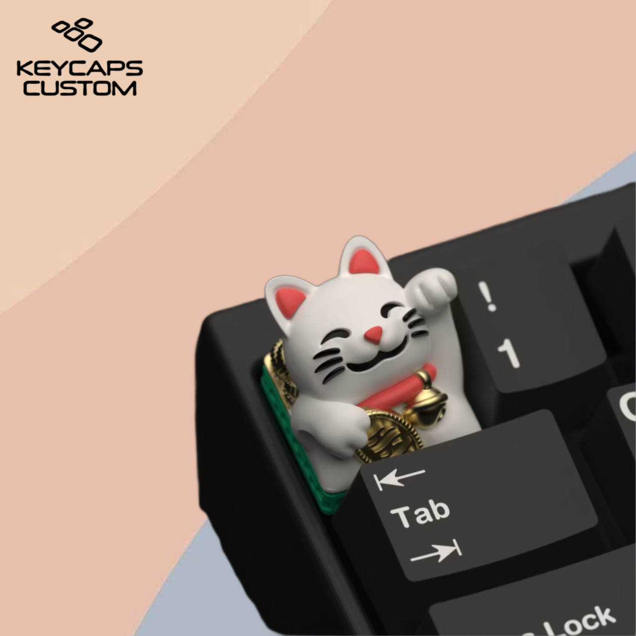 Lucky Cat Artisan Keycap for Cherry MX Mechanical Gaming Keyboard