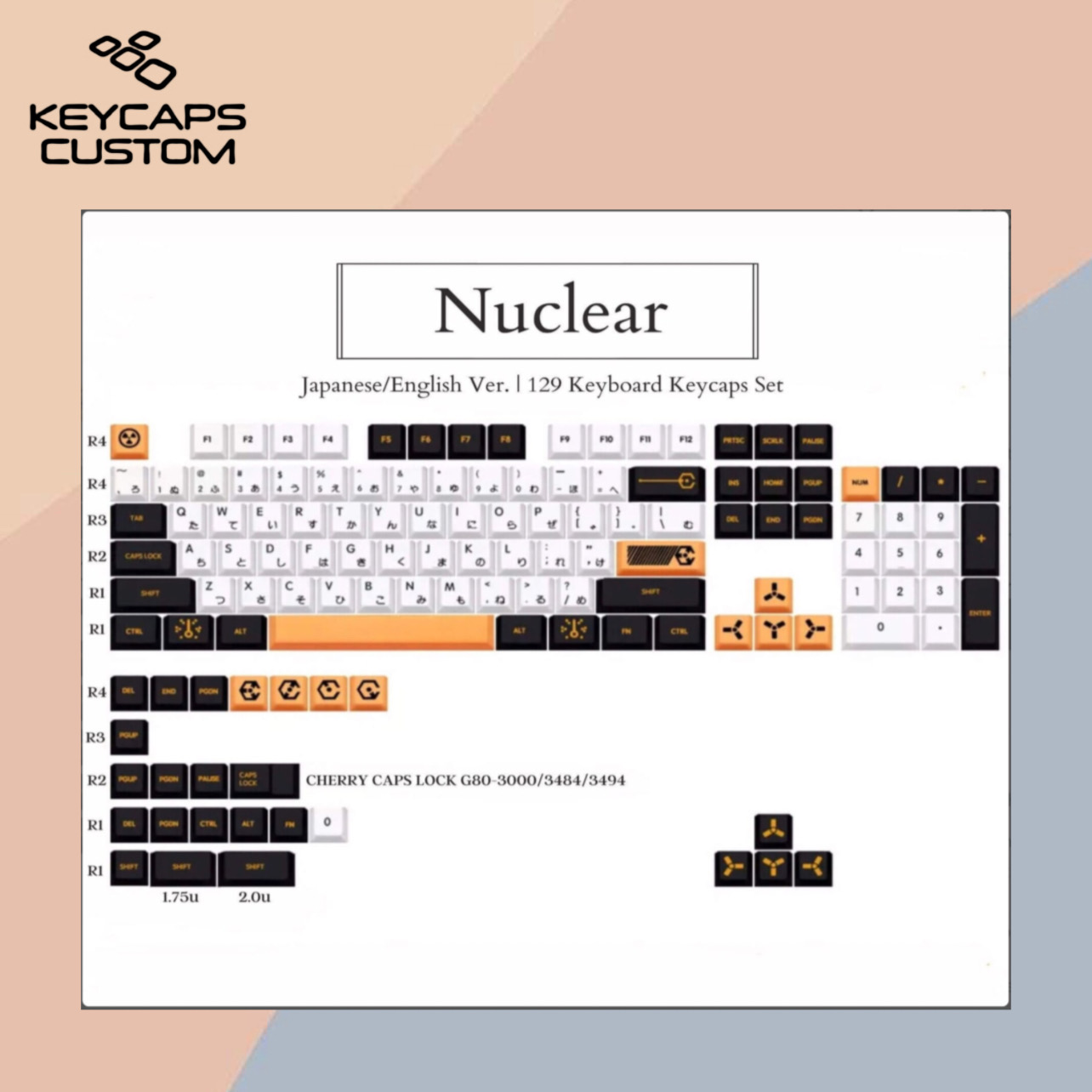 Nuclear Japanese Theme Keycaps Set for Mechanical Keyboard