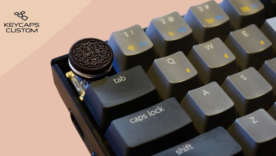 The Sandwich Biscuit Cookie Artisan Custom Cherry MX Keycap