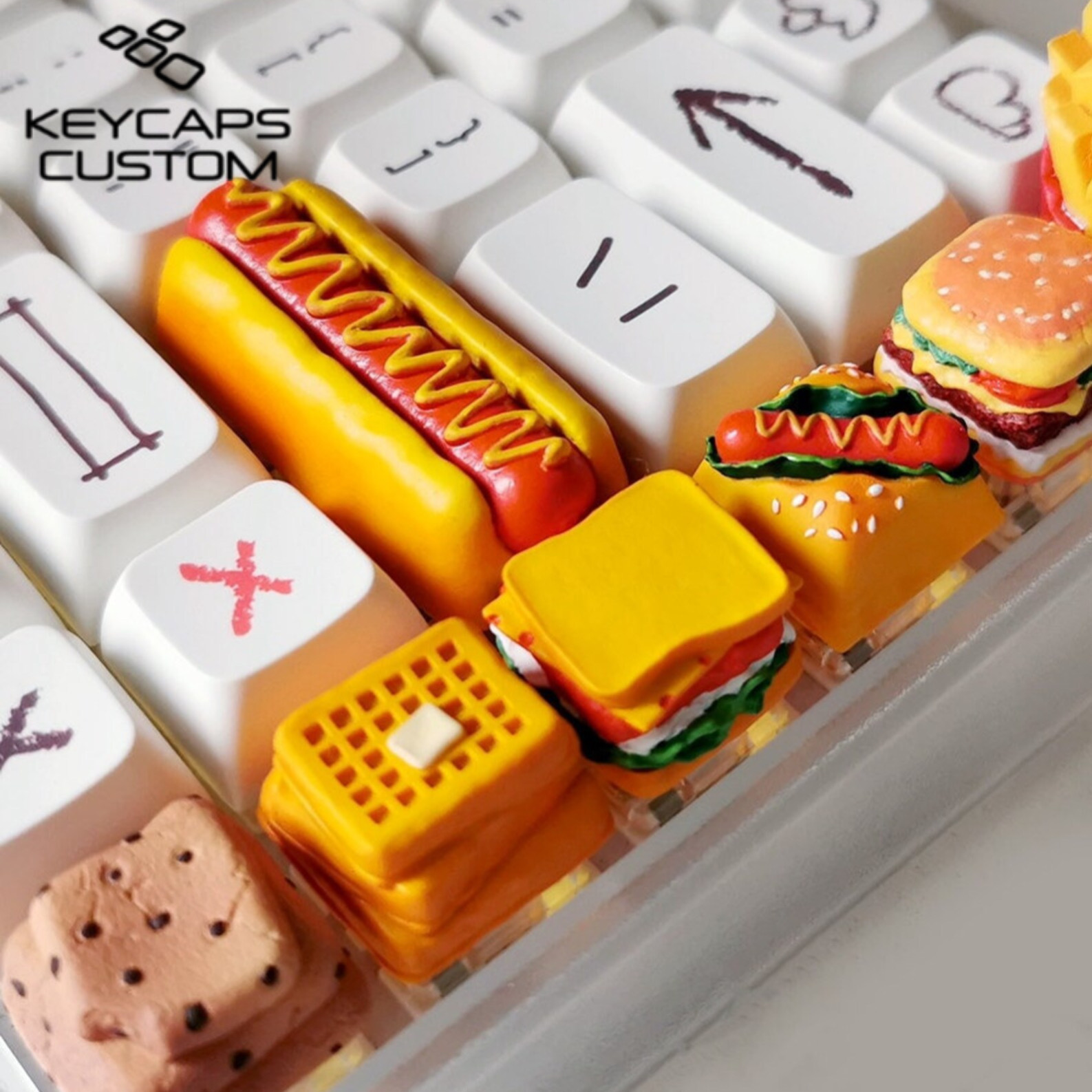 Realistic FastFood PBT R4 Key Caps for Cherry MX Mechanical Keyboard