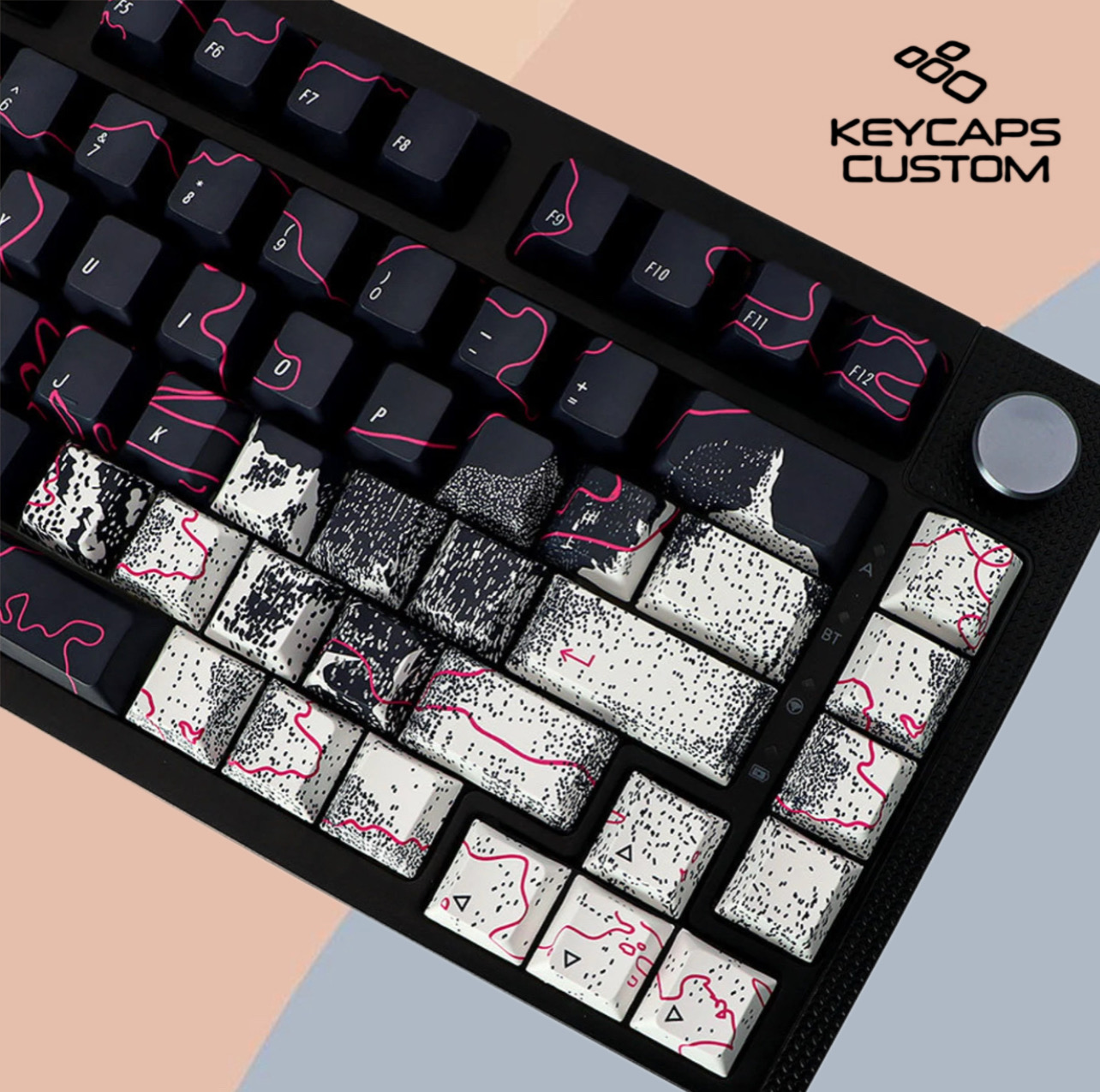 Red Night PBT Double Shot Key Cap Set for Mx Switches Mechanical Keyboard