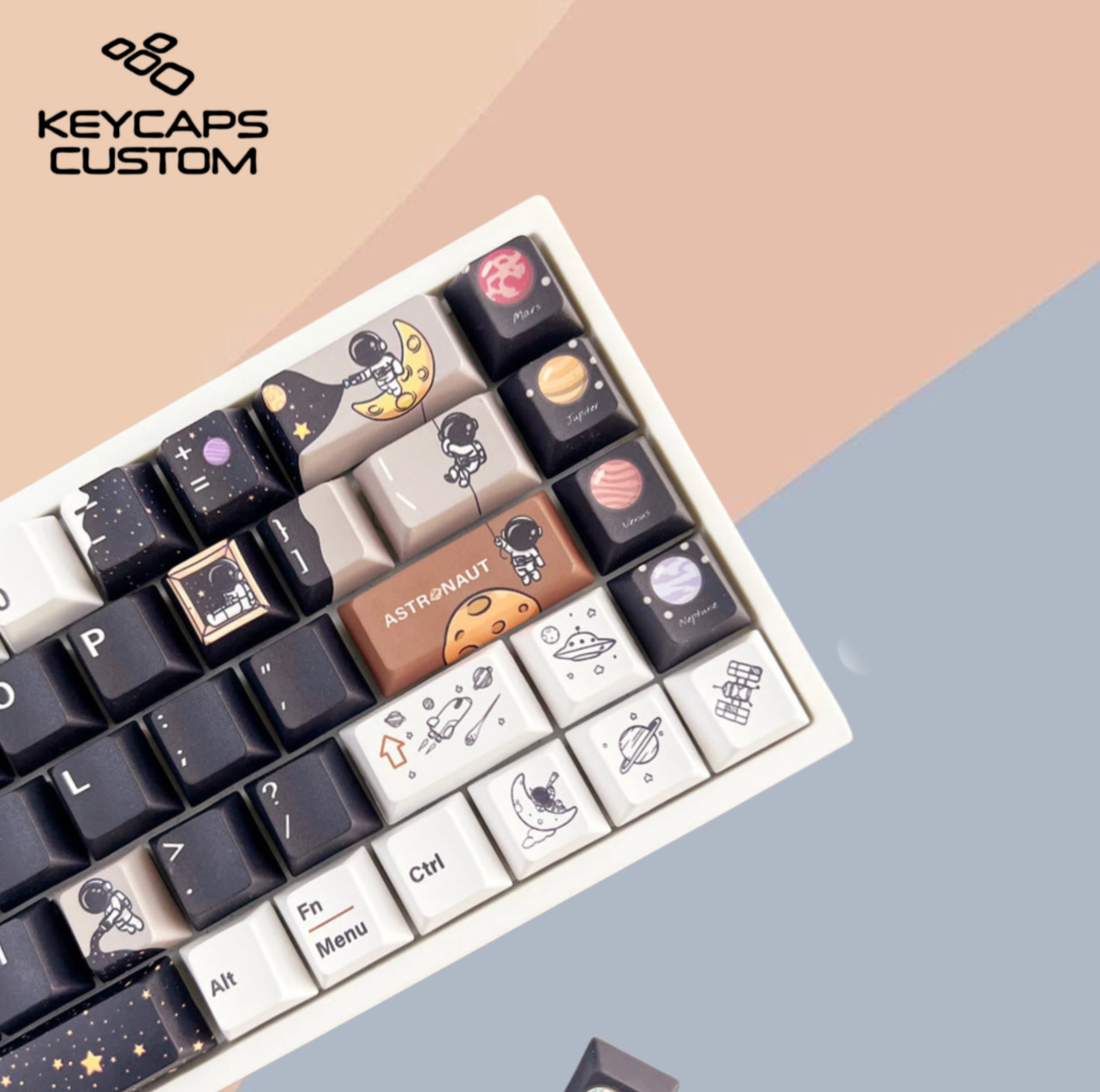 Black Astronaut Key Cap Set for MX Switches Mechanical Keyboard