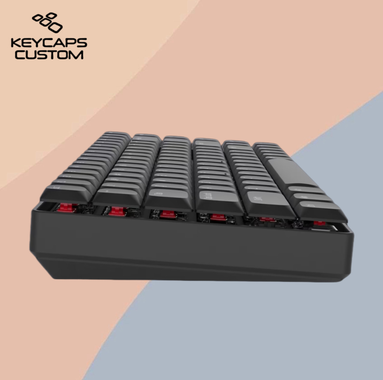 Black Low Profile Shine Through Double-Shot PBT Keycaps Set for Cherry ...