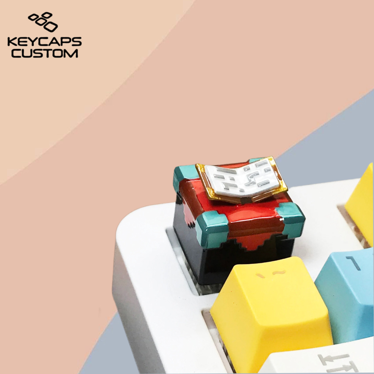 Enchanted Book Minecraft Inspires Keycap for Mechanical Keyboard