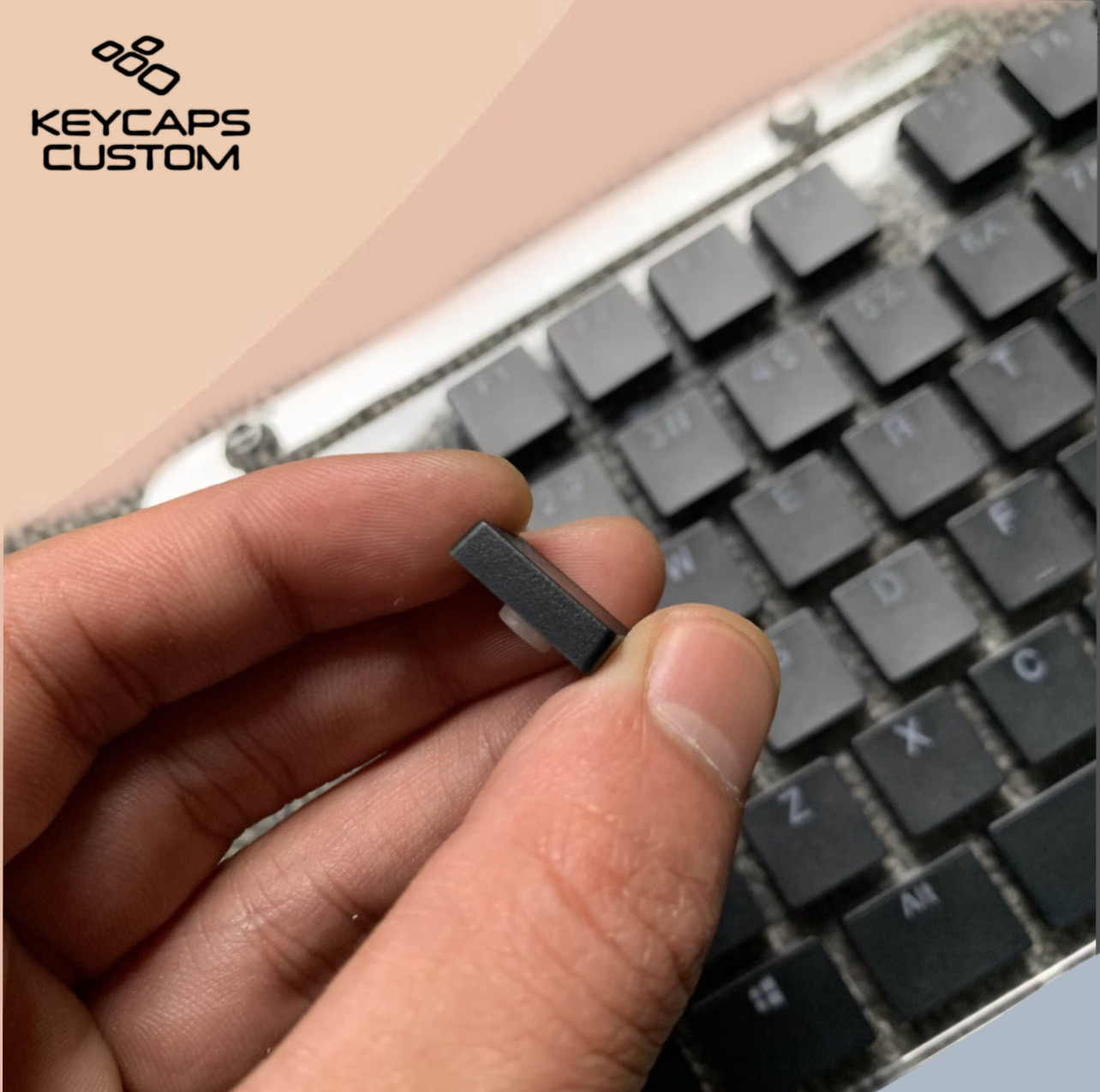 Black Low Profile Double-Shot ABS Keycaps Set for Cherry MX Switches ...