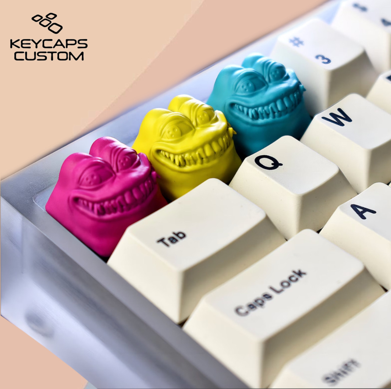 Mr Pepe "CMYK Pigments" Resin Artisan Keycap for Mechanical Keyboard