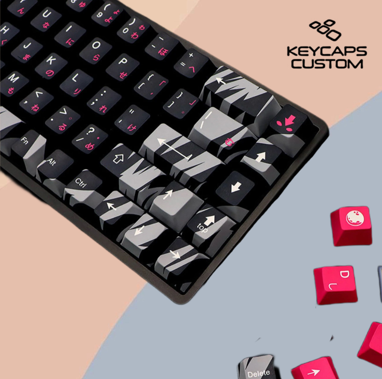 Blood Camo PBT Double Shot Key Cap Set for Mx Switches Mechanical Keyboard