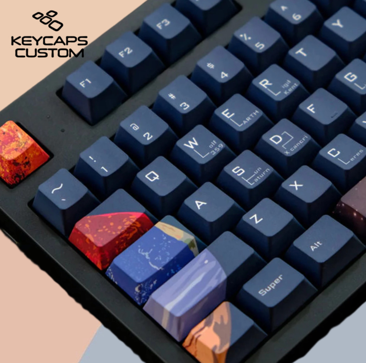 Outer Space PBT Double Shot Key Cap Set for Mx Switches Mechanical Keyboard