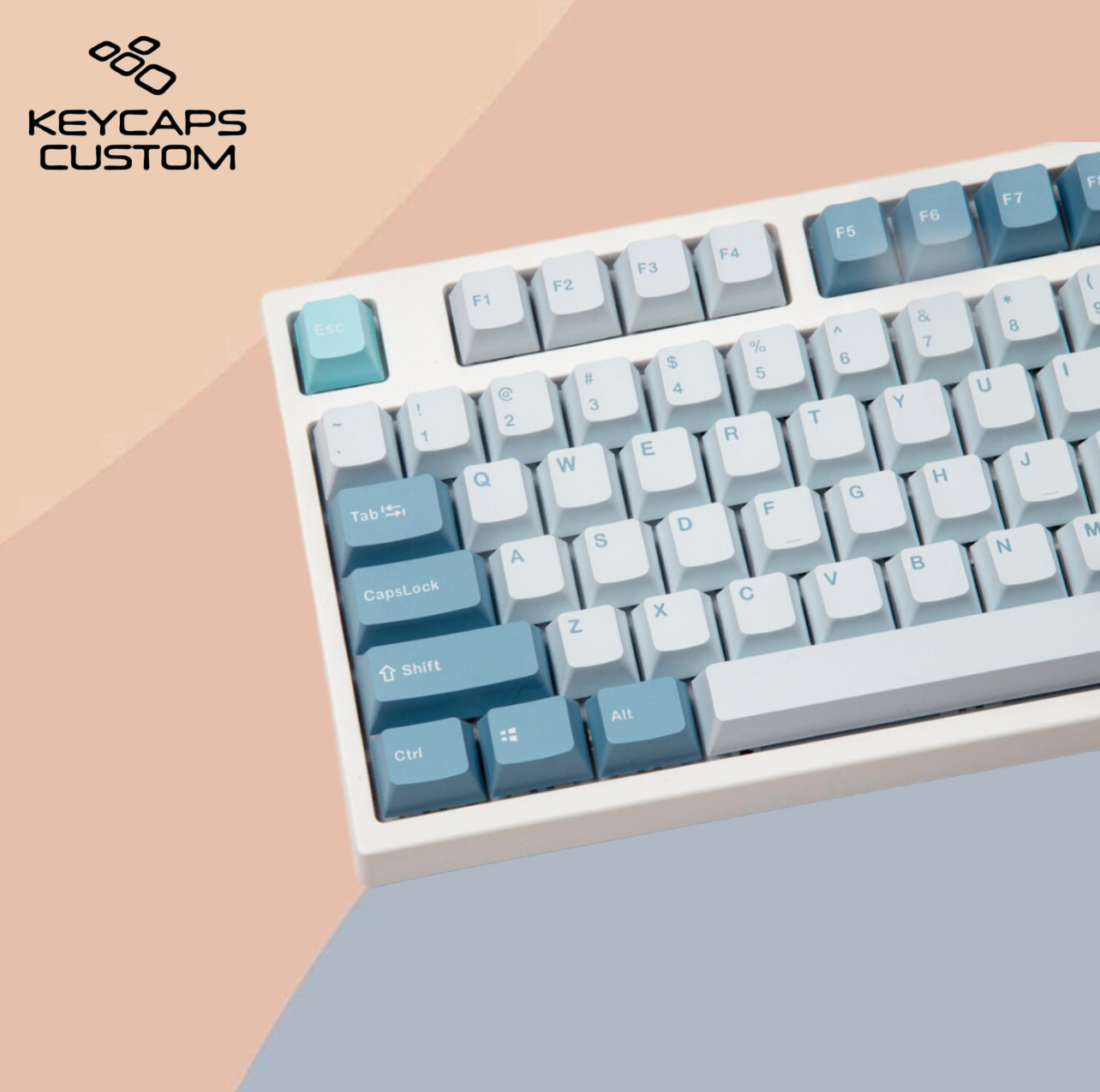 Blue PBT XDA Keycap Set for Mechanical Keyboard