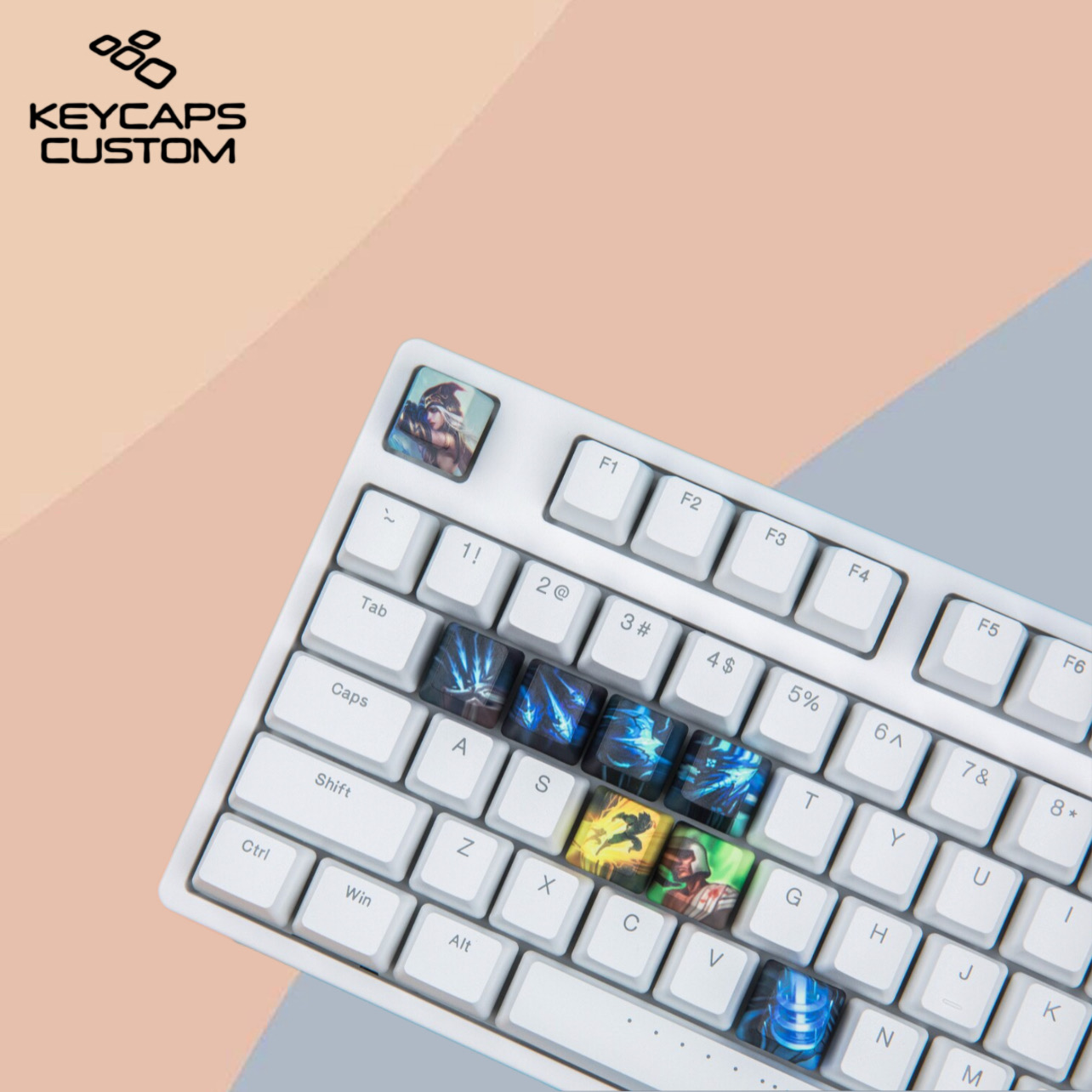 Ashe - League of Legends Keycaps Cherry + OEM + XDA Profile