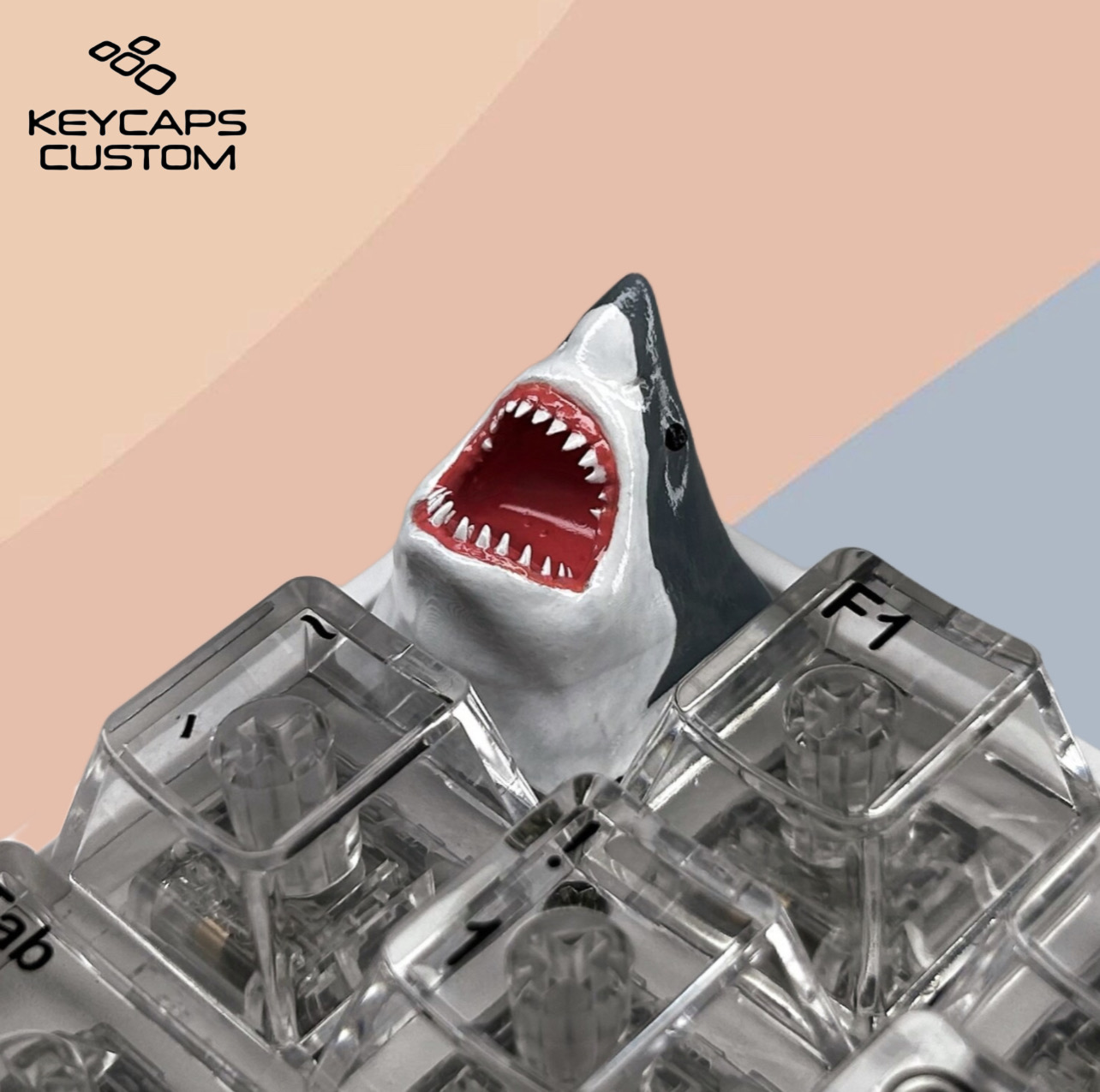 Great White Shark Artisan Keycap for MX Style Keyboard