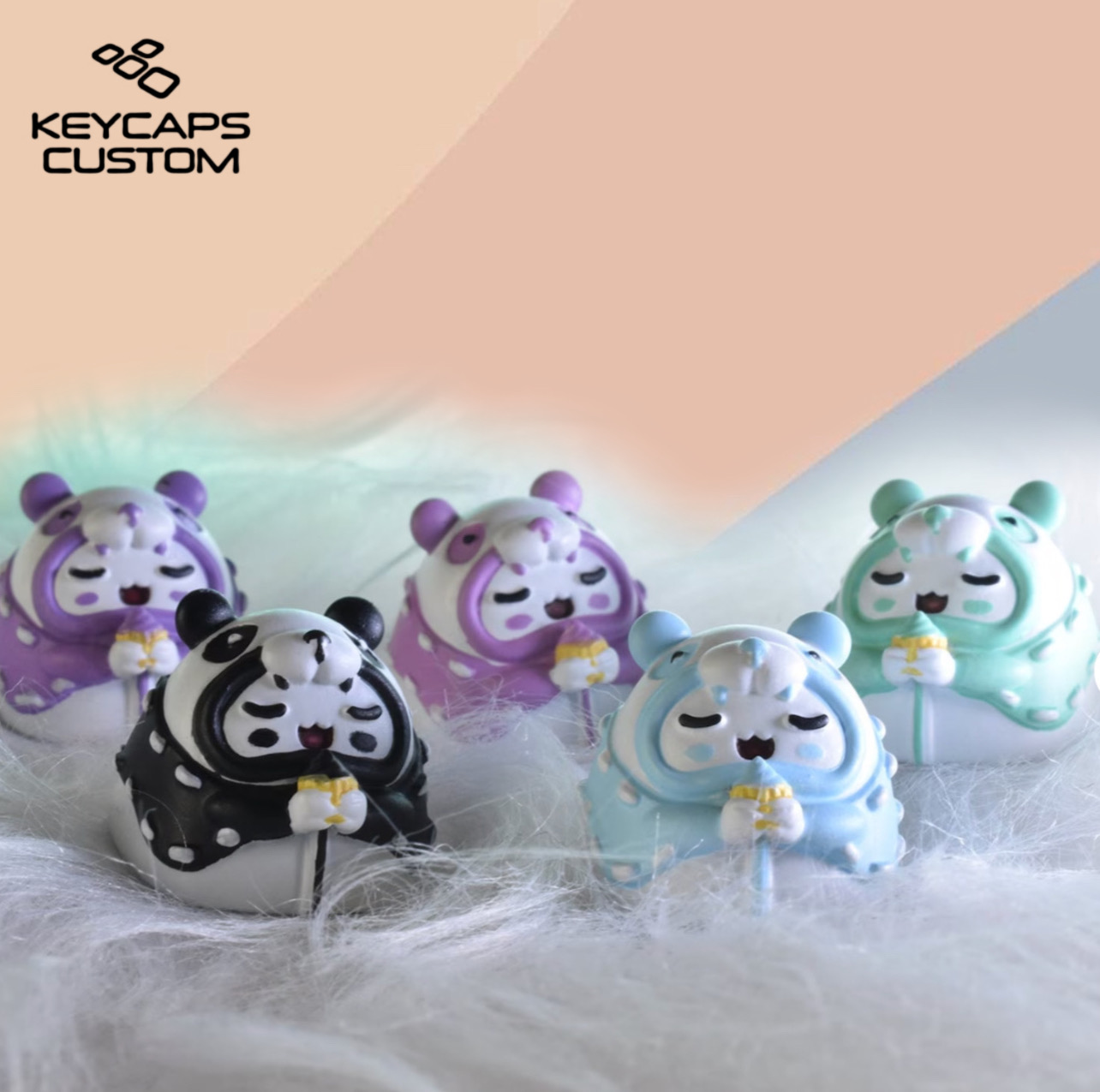 Panda Pastel Color Artisan Keycap