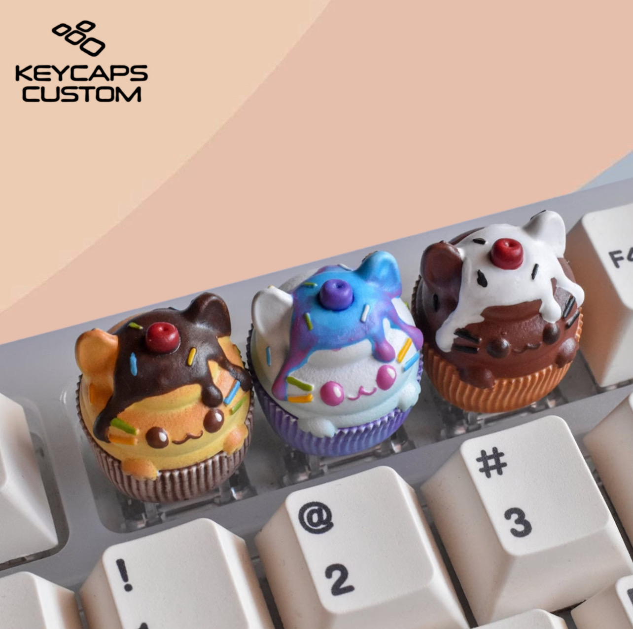 Cat CupCake Artisan Keycap