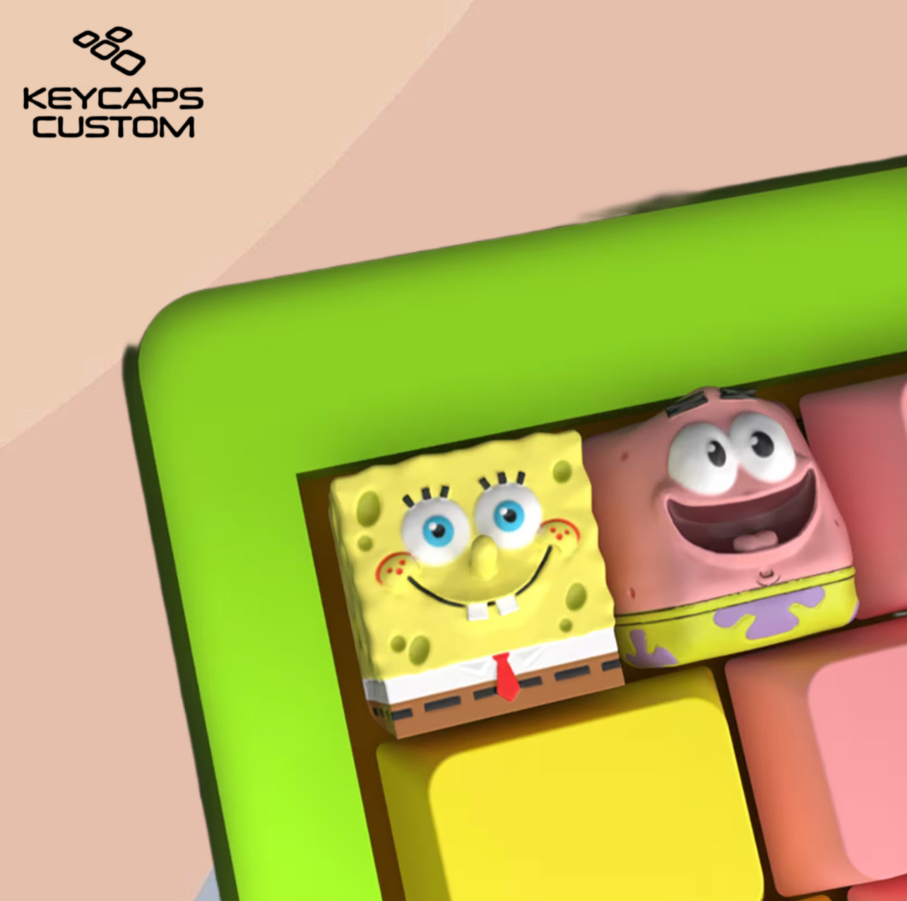Spongebob, Patrick Star Artisan Keycap for Mechanical Keyboard
