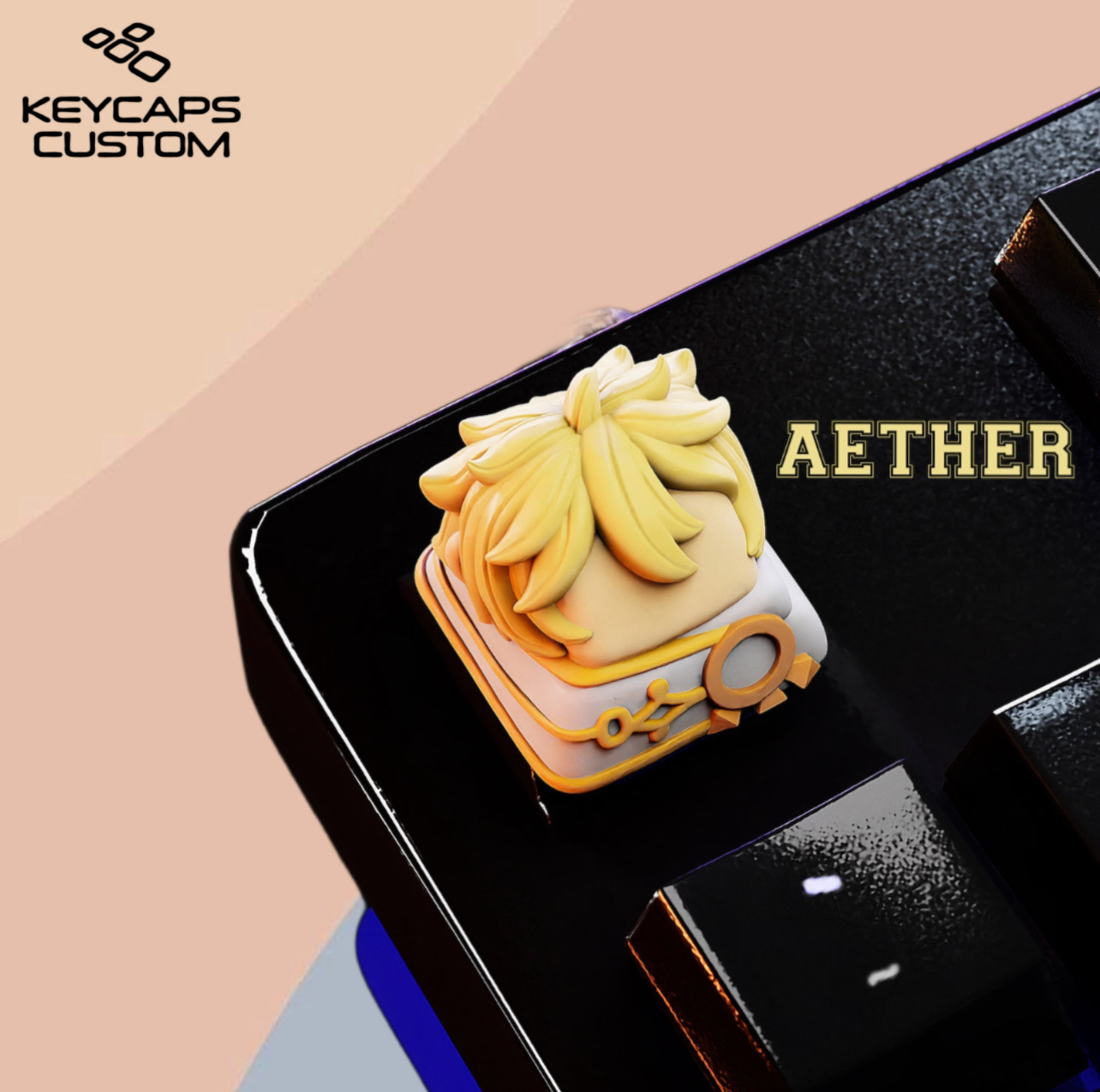 Aether Genshin Impact Keycap for Mechanical Keyboard