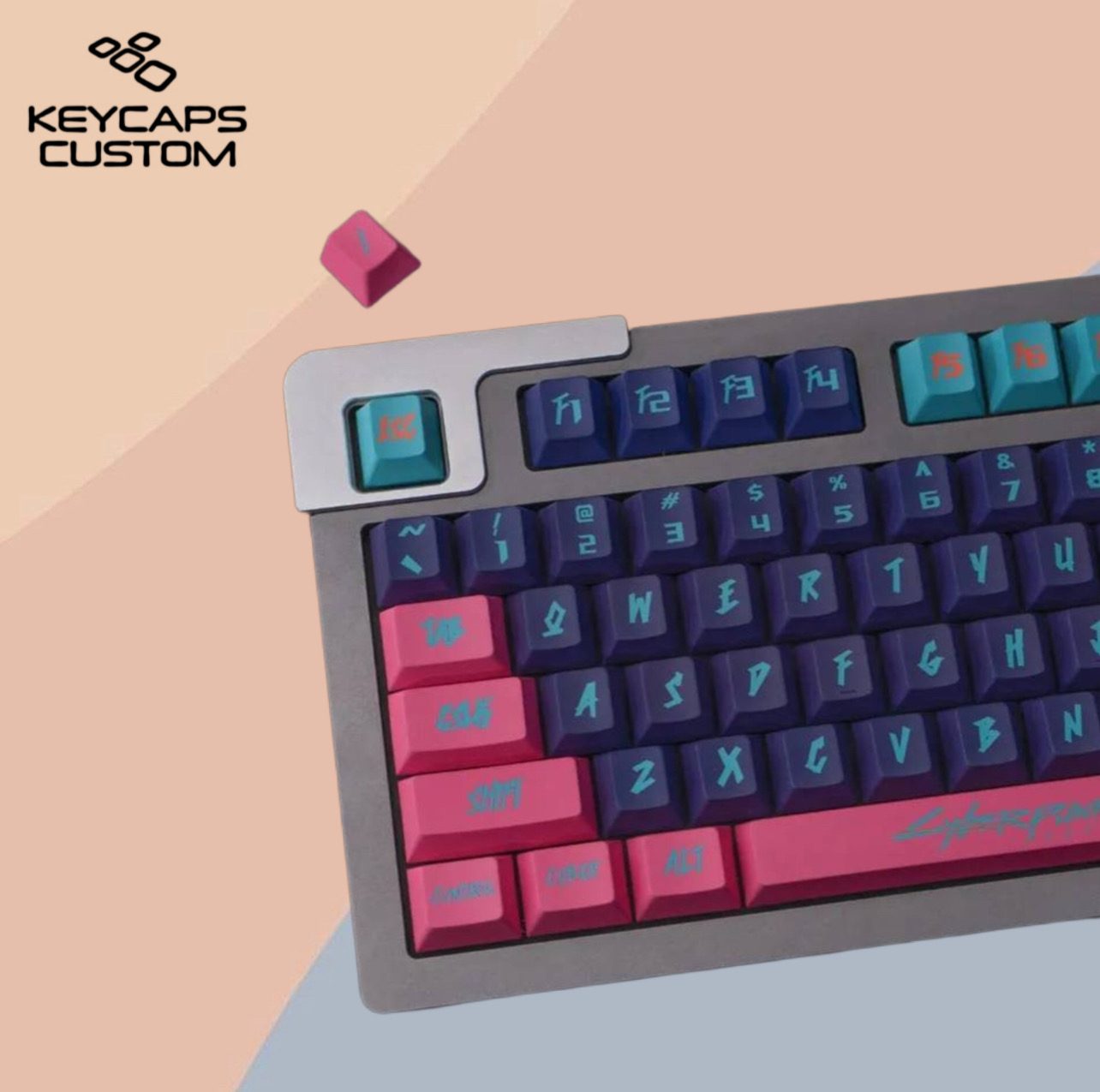 Cyberpunk Custom Keycaps Durable Set V2 for Mechanical Keyboard