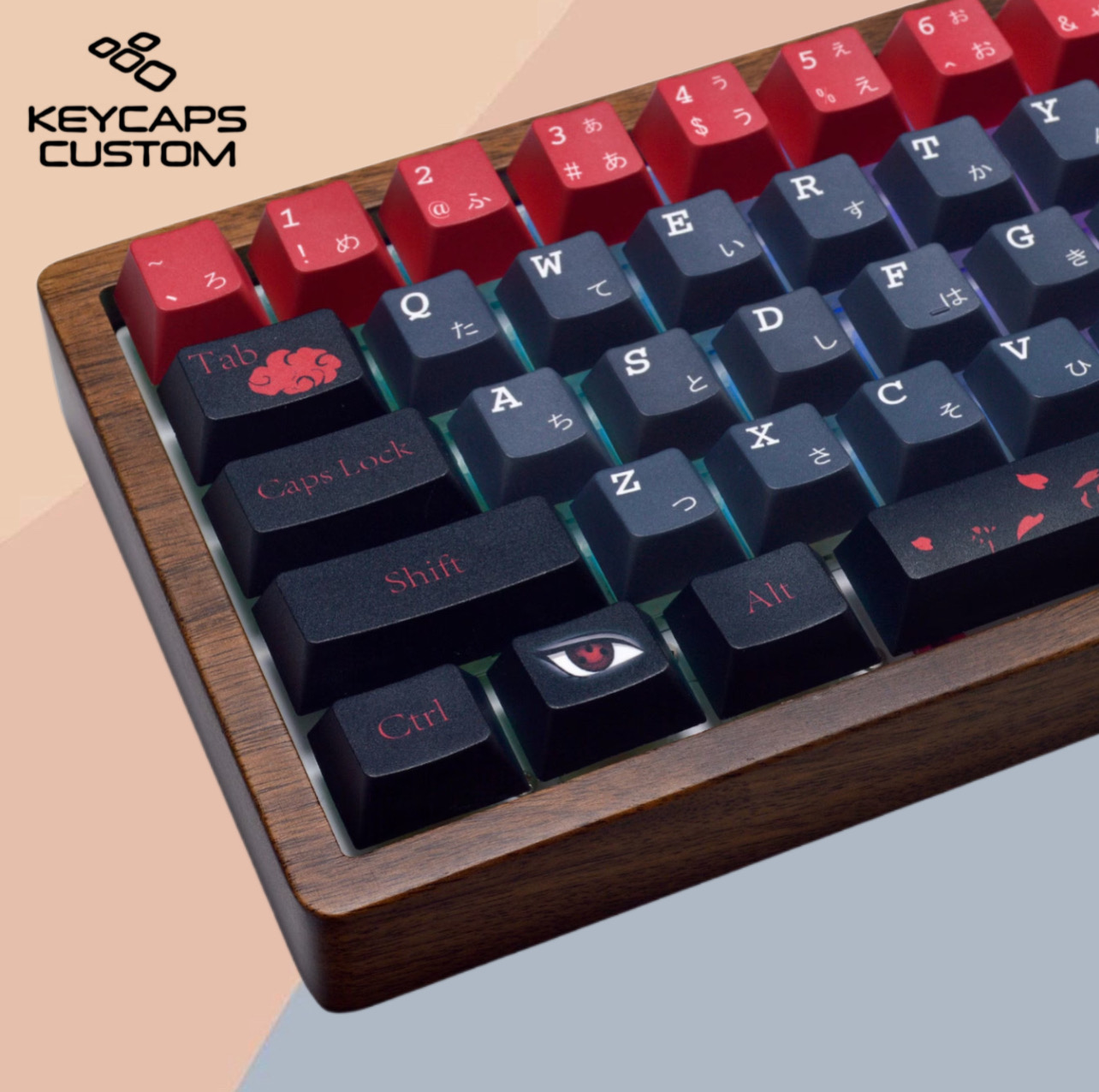 Custom Anime Keycaps Ninja Village Theme For Mechanical Keyboard