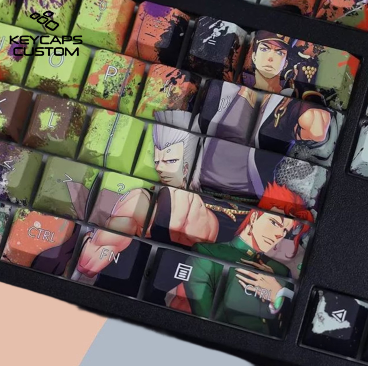 Anime JoJo Theme Keycaps Set “Star Crusaders” For Mechanical Keyboard