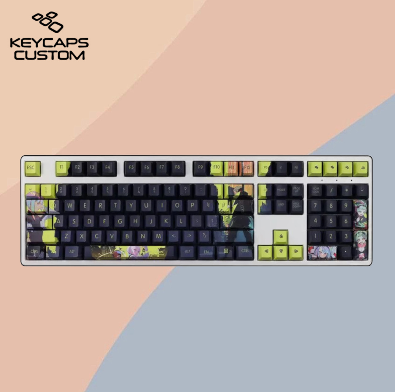 Teclas Cyberpunk Video Game Theme Keycap Set For Mechanical Keyboard