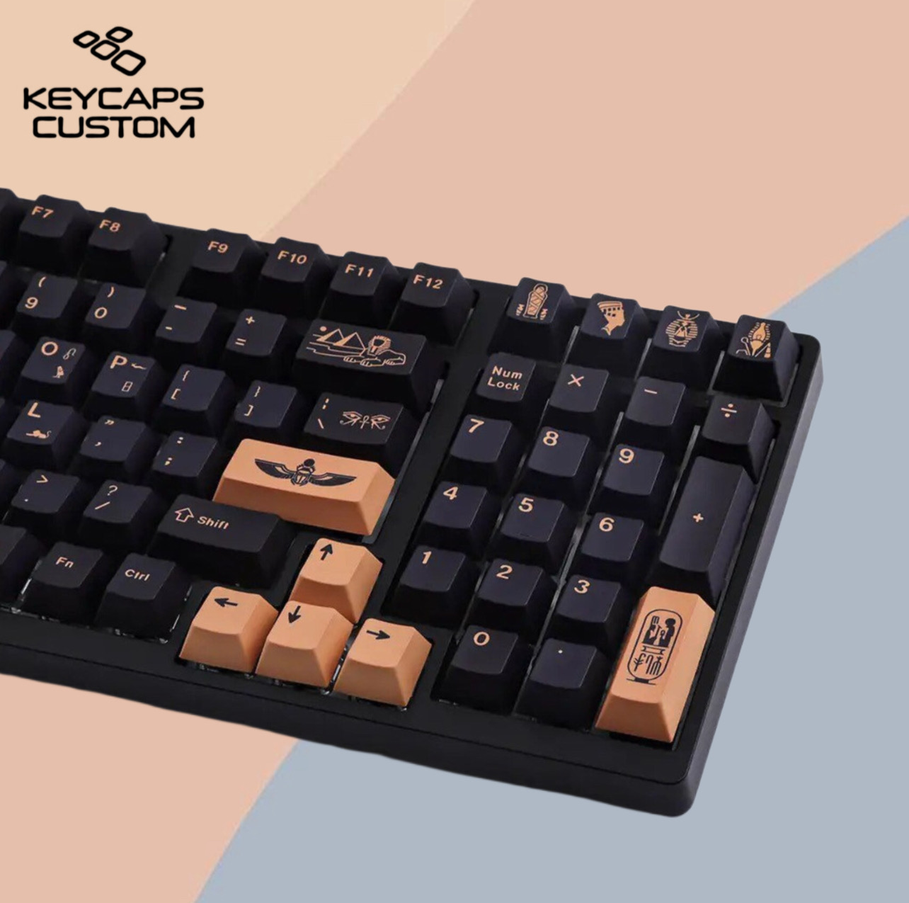 Egypt Pharaoh Theme Black & Melon Color Custom Keycaps Set For ...