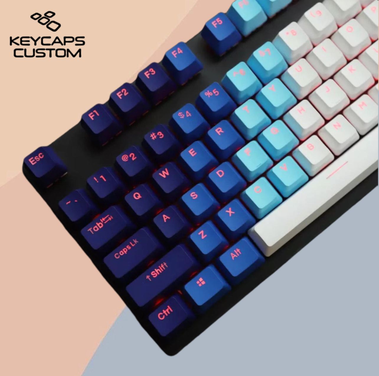 Custom Keycaps Set Gradient Theme Backlit For Mechanical Keyboard ...