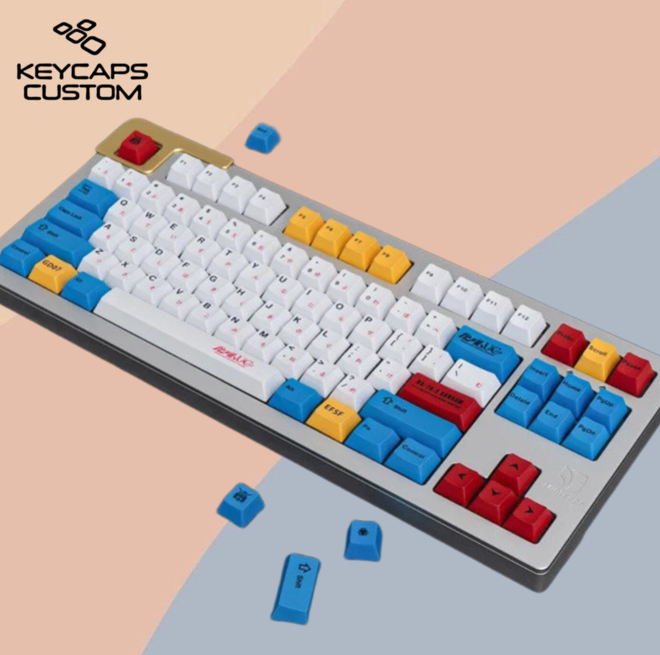 Gundam UC Theme “RX-78-2” Custom Keycaps Set For Mechanical Keyboard