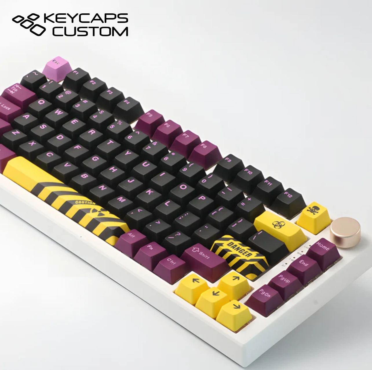 Biochemical Danger Yellow Keycaps set 8 Keys Arrow ESC Enter Spacebar ...
