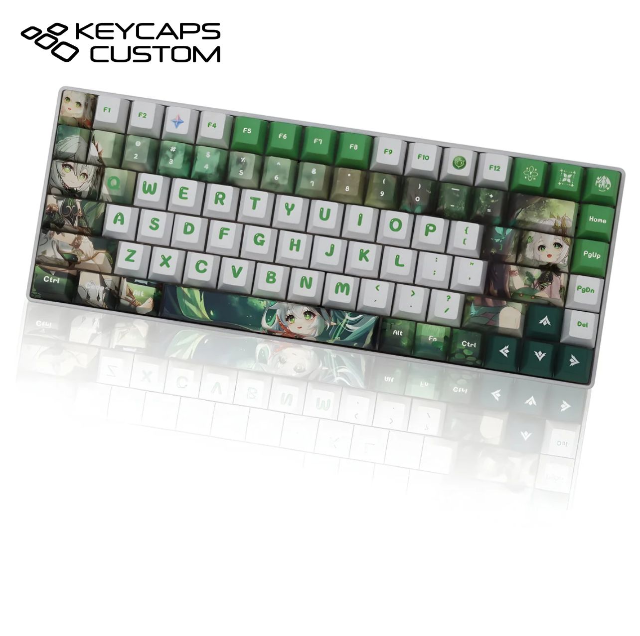 Nahida Genshin Impact 136pcs Keycap Set Dendro Green PBT Cherry Profile ...