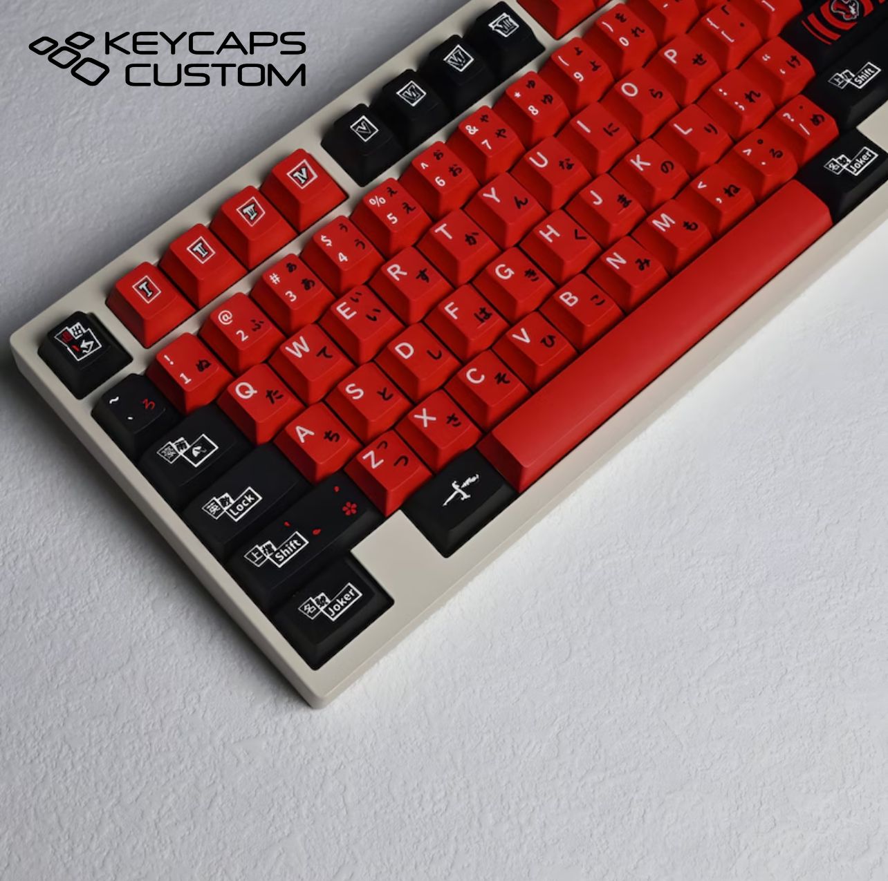 Persona Keycaps, Video Game Keycaps, Red Black Japanese Keycaps, PBT ...