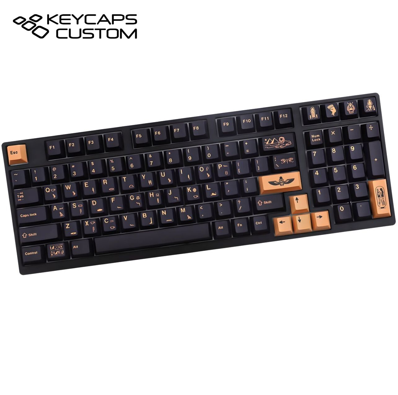 Pharaoh Egyptian Theme Keycaps Set 129pc, Black Custom Keycaps, Cherry ...