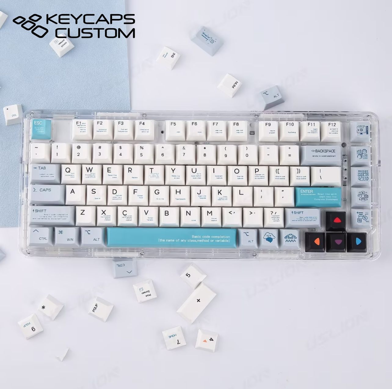 Programmer Coding Keycap Set 128pc Cherry Profile Pbt Keycaps For 7587